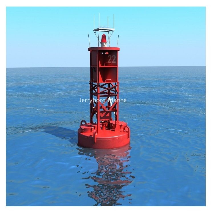 Marine Channel Marker Buoys Steel Navigation Buoy with Solar Light