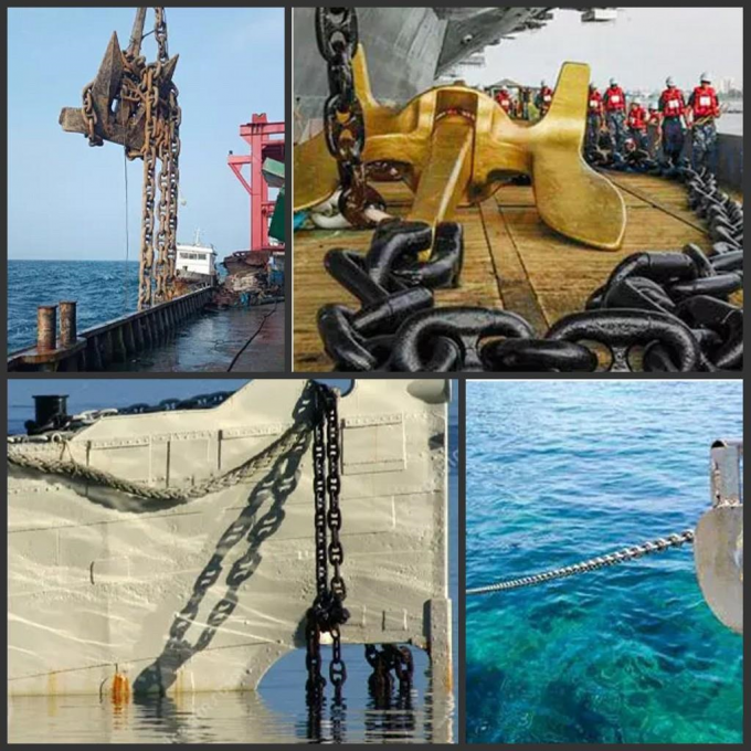 Large Steel Marine Stud Link Anchor ChainU2 GRADE Anchor Chain Used for ...