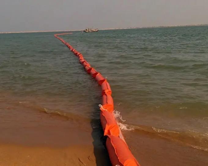 Orange Floating PVC Containment Boom for Water Field Spill Leakage